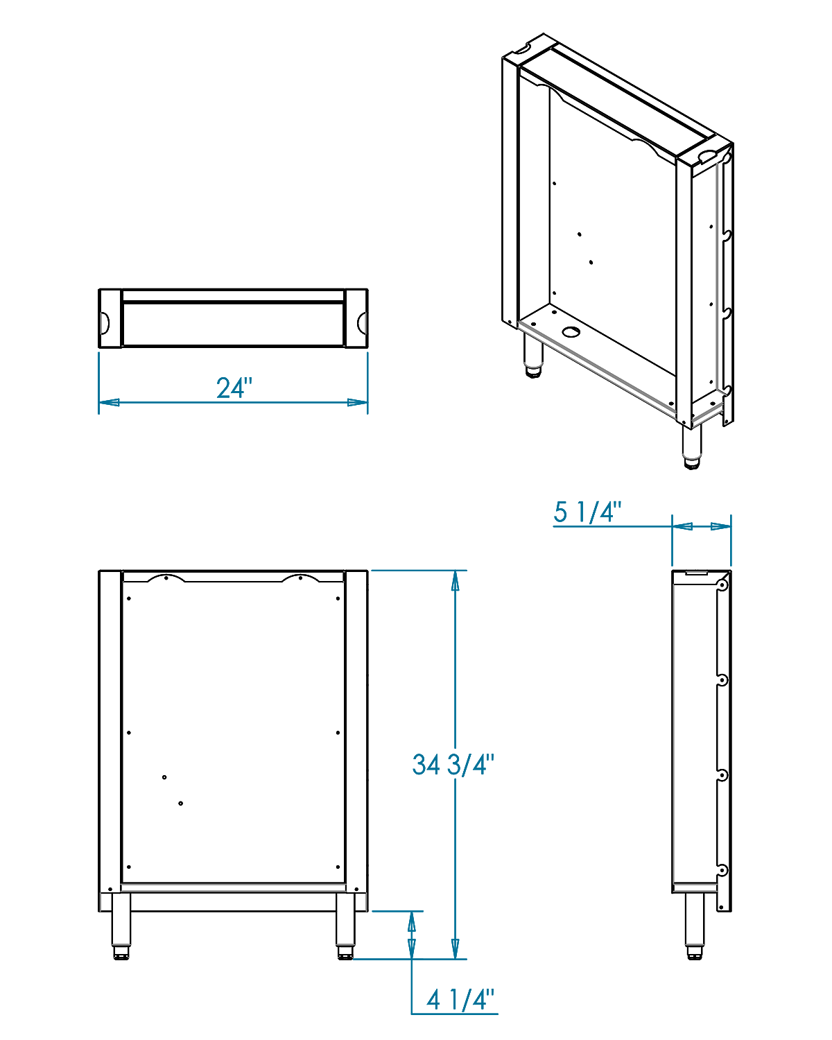 Signature 24-inch Appliance Back Panel | Kalamazoo Outdoor Gourmet