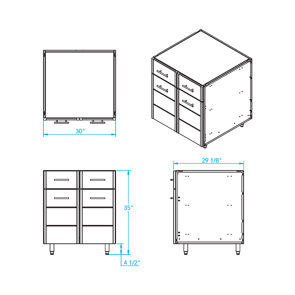 Arcadia 30-inch Storage Cabinets | Kalamazoo Outdoor Gourmet