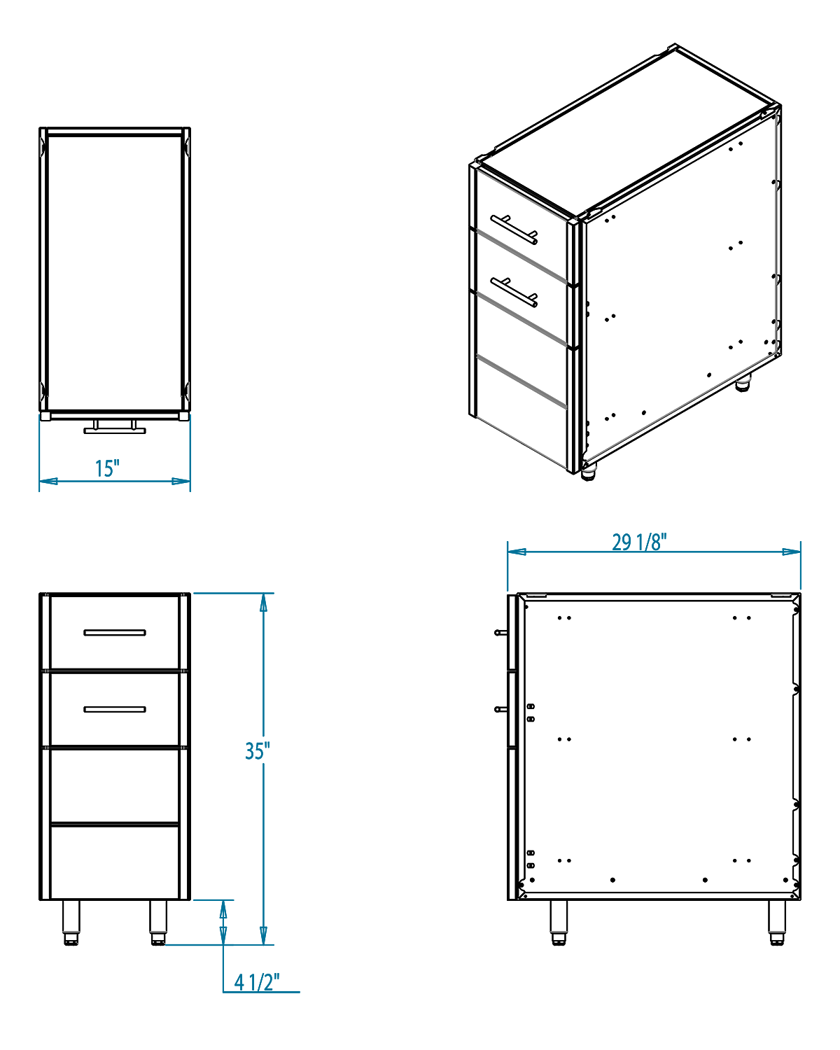 Arcadia 15-inch Drawer Over Door Storage Cabinet | Kalamazoo Outdoor ...