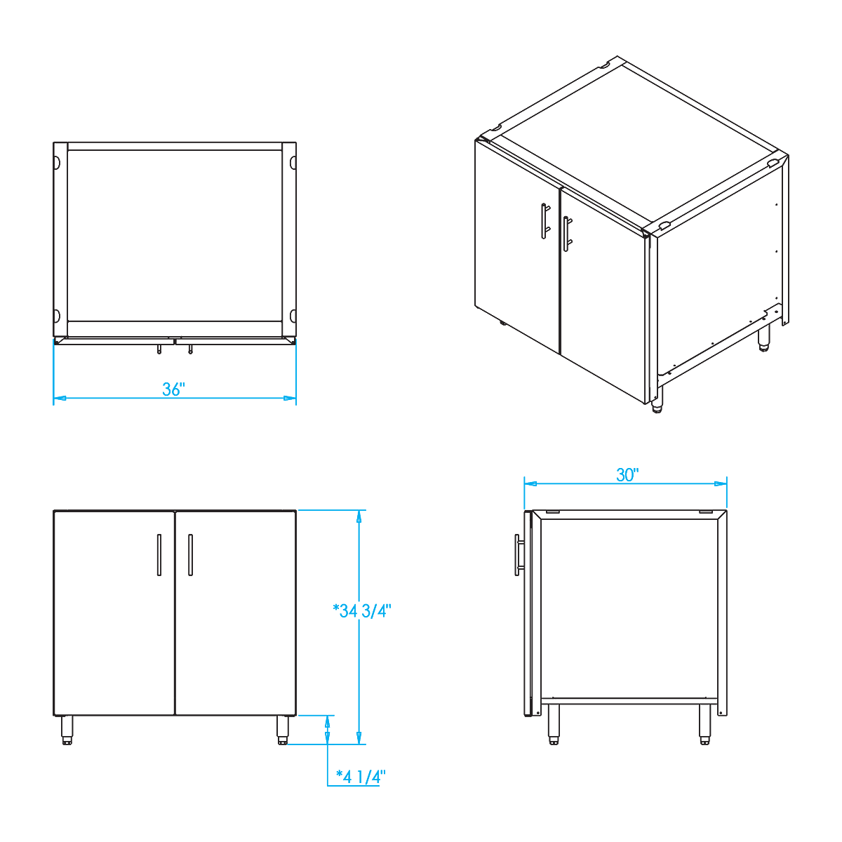 Signature 36-inch Storage Cabinet - 2 Doors | Kalamazoo Outdoor Gourmet